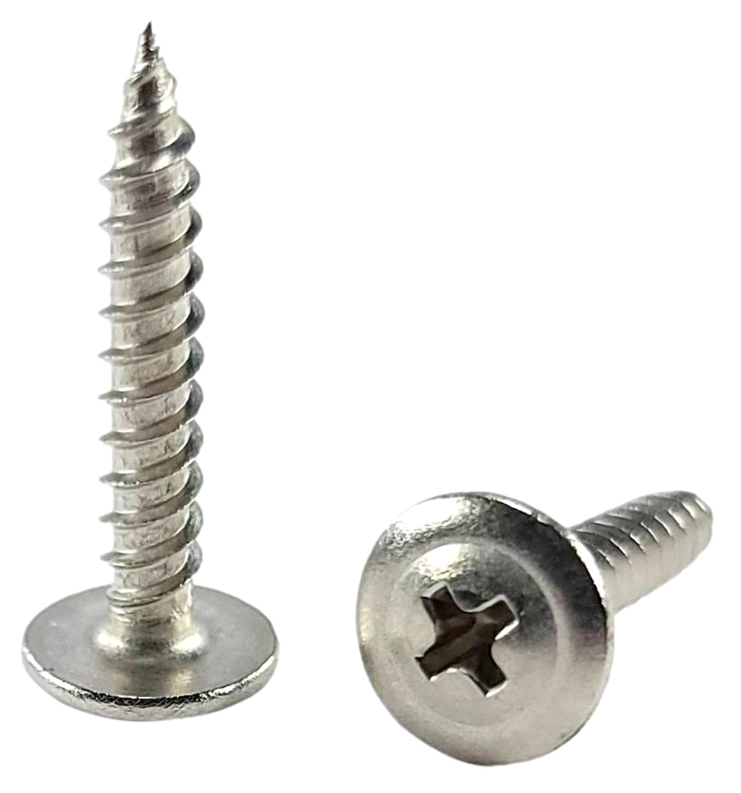 50 Qty #8 x 1" 304 Stainless Steel Phillips Modified Truss Head Wood Screws (BCP1211) - Walmart.com