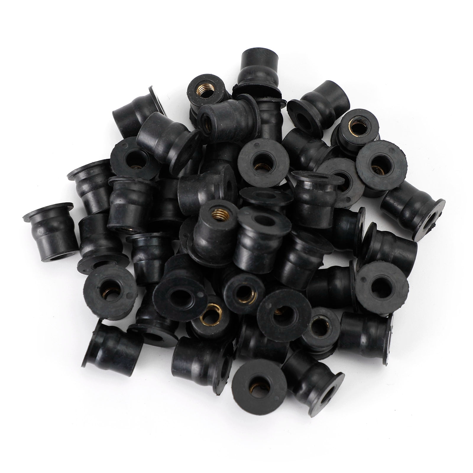 50 Quantity M6 Rubber Well Nut Windscreen & Fairing 6mm Wellnuts Fits ...
