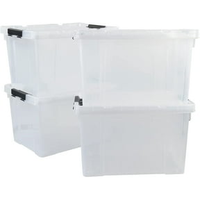 Superio Storage Containers With Wheels (2 Pack), Stackable Large ...