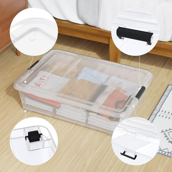 Shallow Underbed Storage Containers