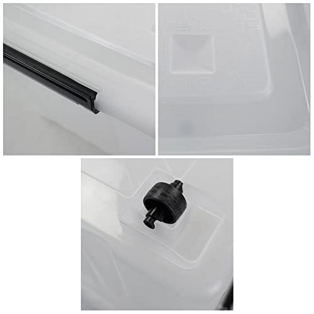 50 Quart Storage Boxes with Wheels, Large Plastic Storage Tote Bins Set ...