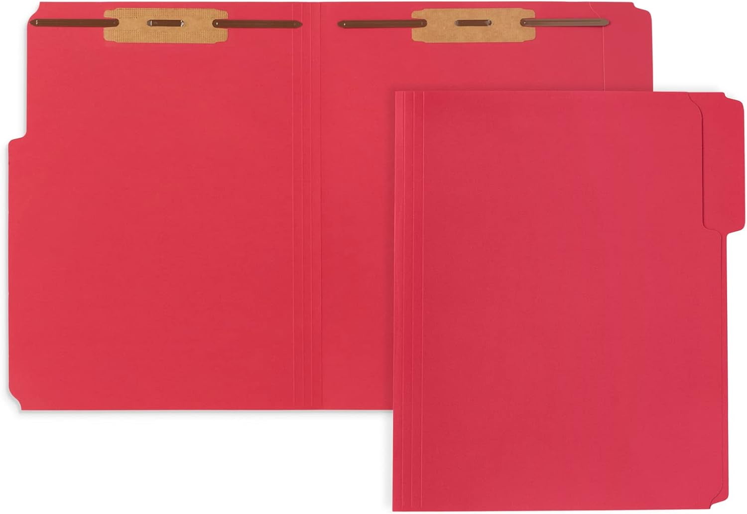 50 Red Letter-Size File Folders with 1/3-Cut Reinforced Tabs and 2 ...