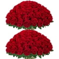 50 Red Silk Artificial Roses For DIY Crafts, Wedding Centerpieces, Home ...