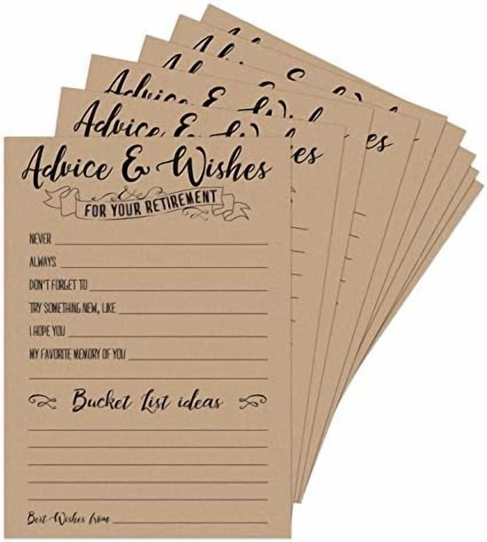 50 Retirement Party Advice and Wishes Cards | Retirement Party ...