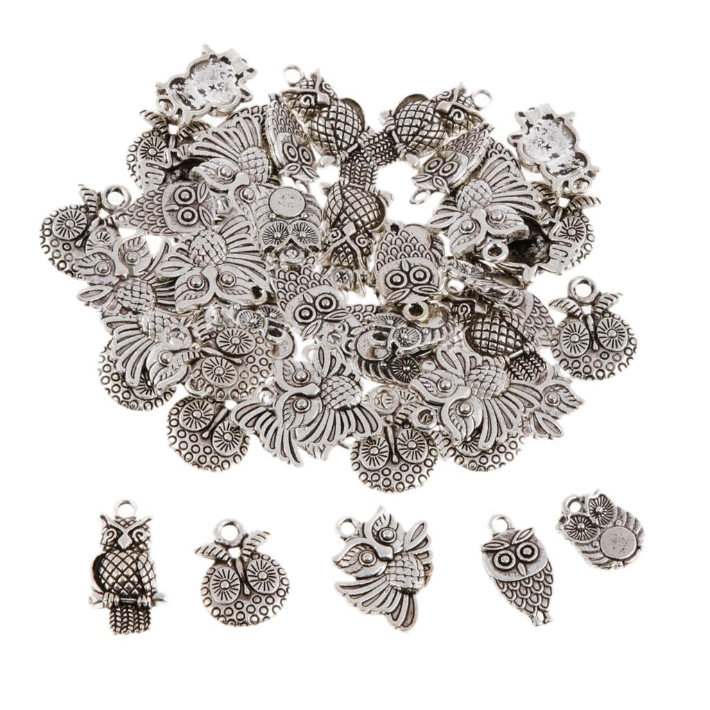 50 Retro Owl Charms Pendants Tiny Charms DIY charms Pendant For ...