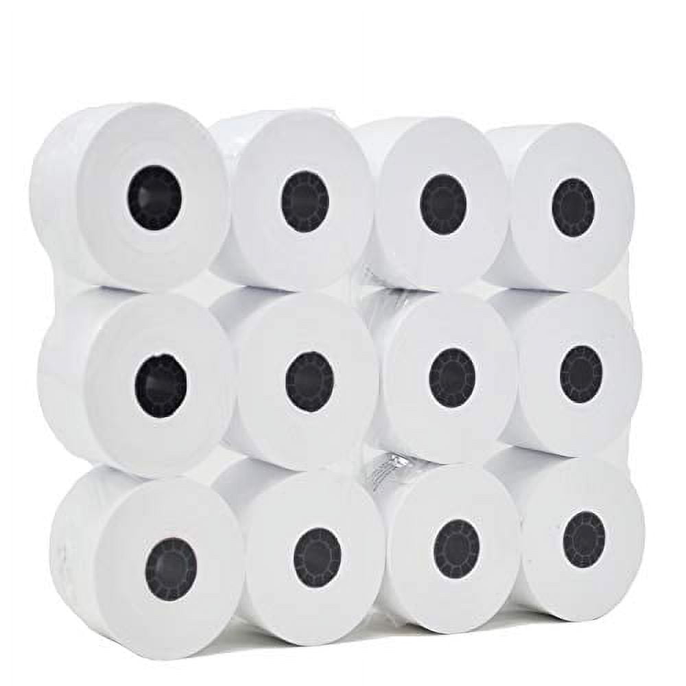 (50 Rolls) 2 1/4 x 150 ft White Adding Machine Tape Paper Rolls Premium ...