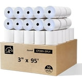 (50 Rolls) 2 Ply Carbonless Rolls 3" X 95 Feet White/Canary Receipt ...