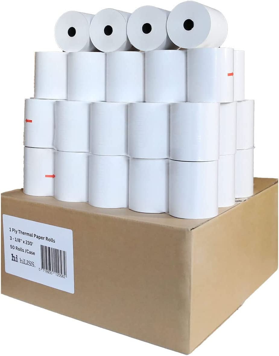 (50 Rolls) 3 1/8" x 230' BPA Free Premium A Grade POS Thermal Receipt ...