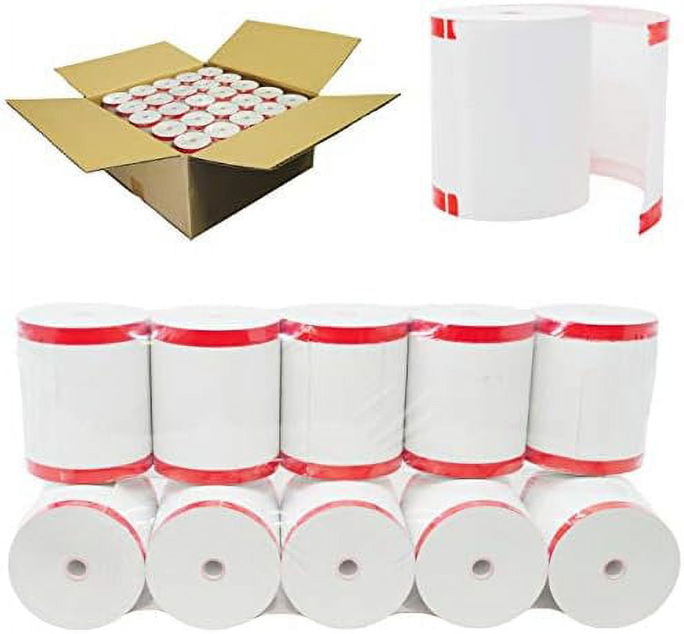 (50 Rolls - Coreless) 3 1/8 x 230 (48 GSM Paper Thickness) BPA Free ...