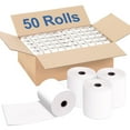 50 Rolls Kitchen Printer Paper 3" x 165' 1 Ply Bond (Non -Thermal ...