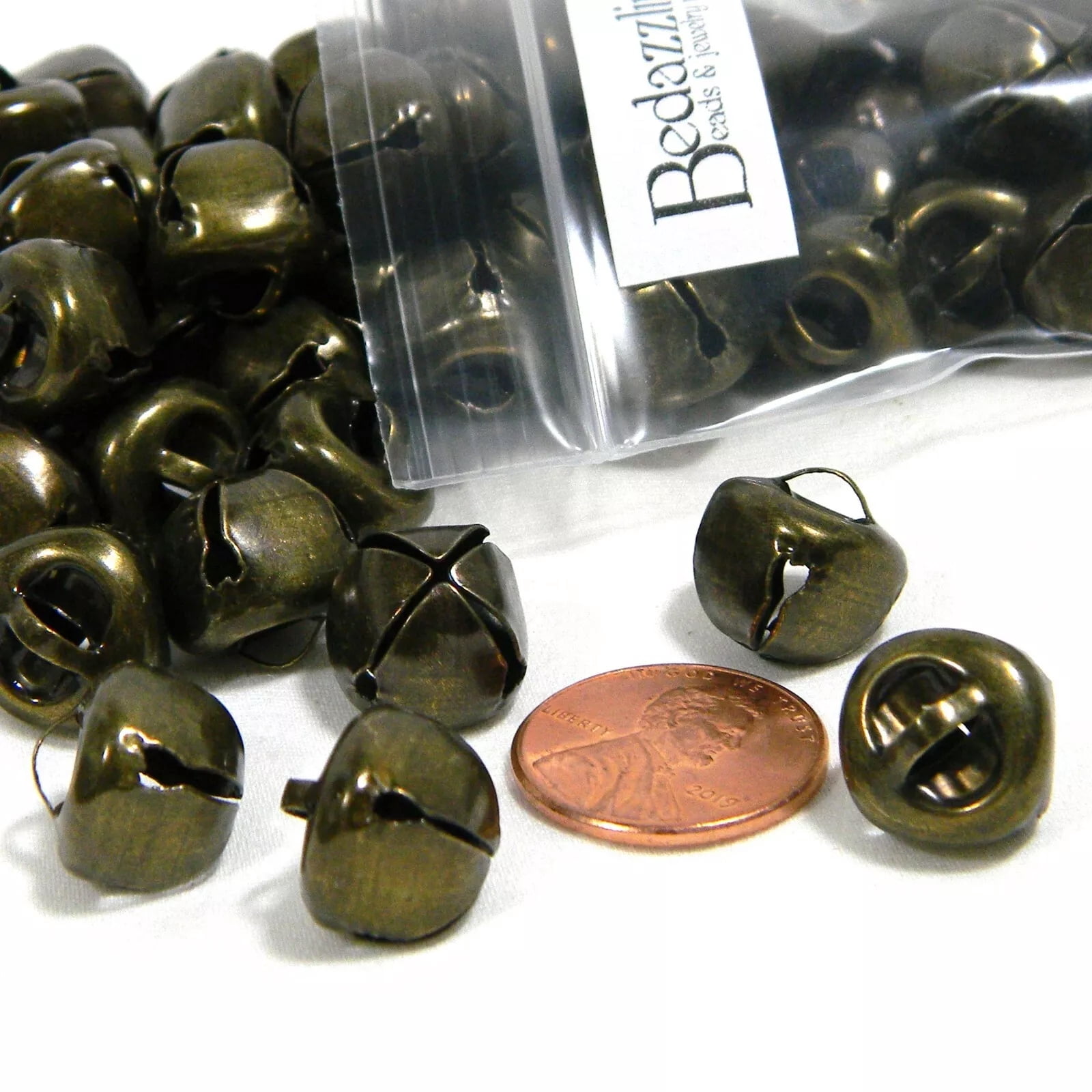 50 Round 12mm 1/2 inch Iron Metal Craft Christmas Jingle Bells With ...