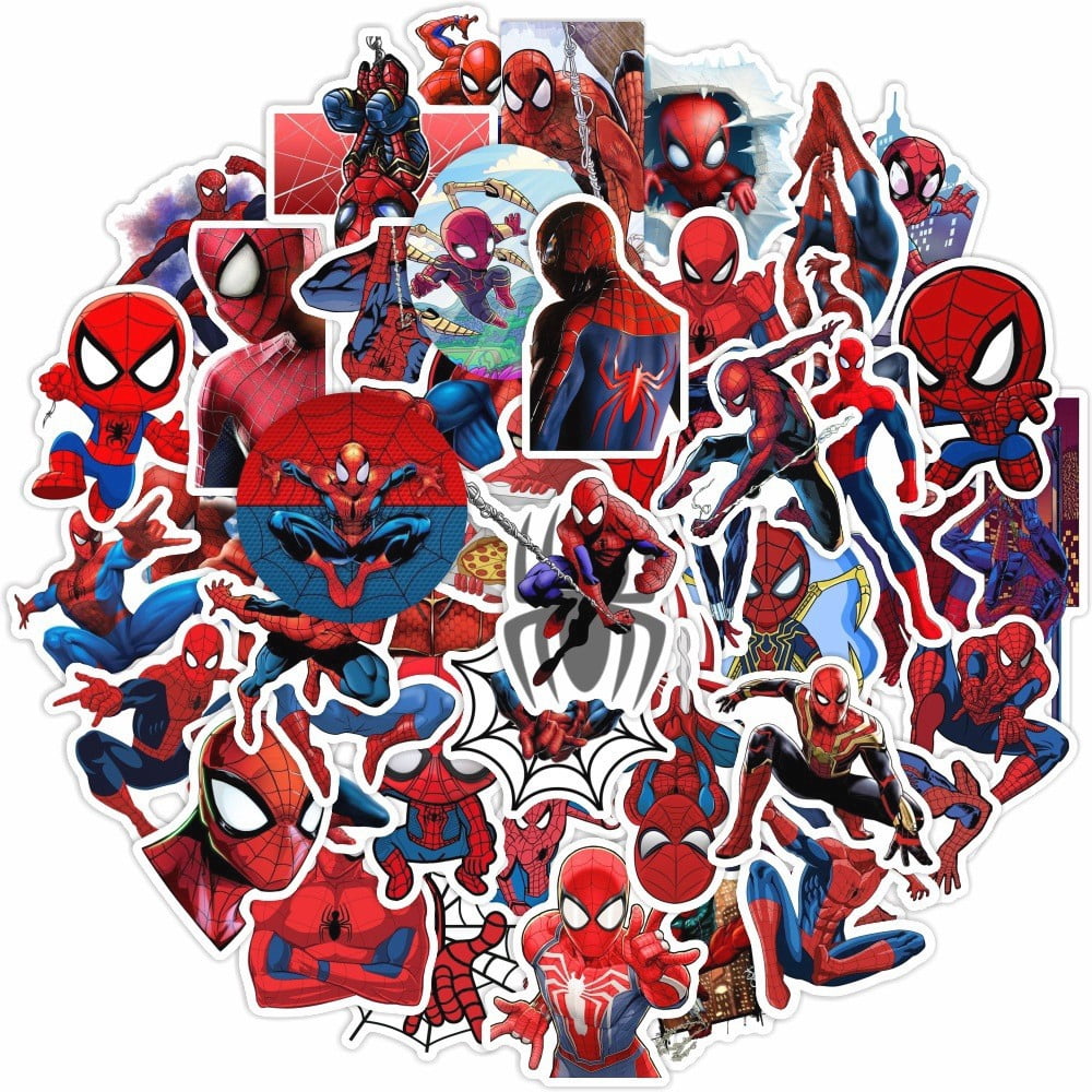 50 S-pider Man stickers, superhero movie graffiti stickers - Walmart.com