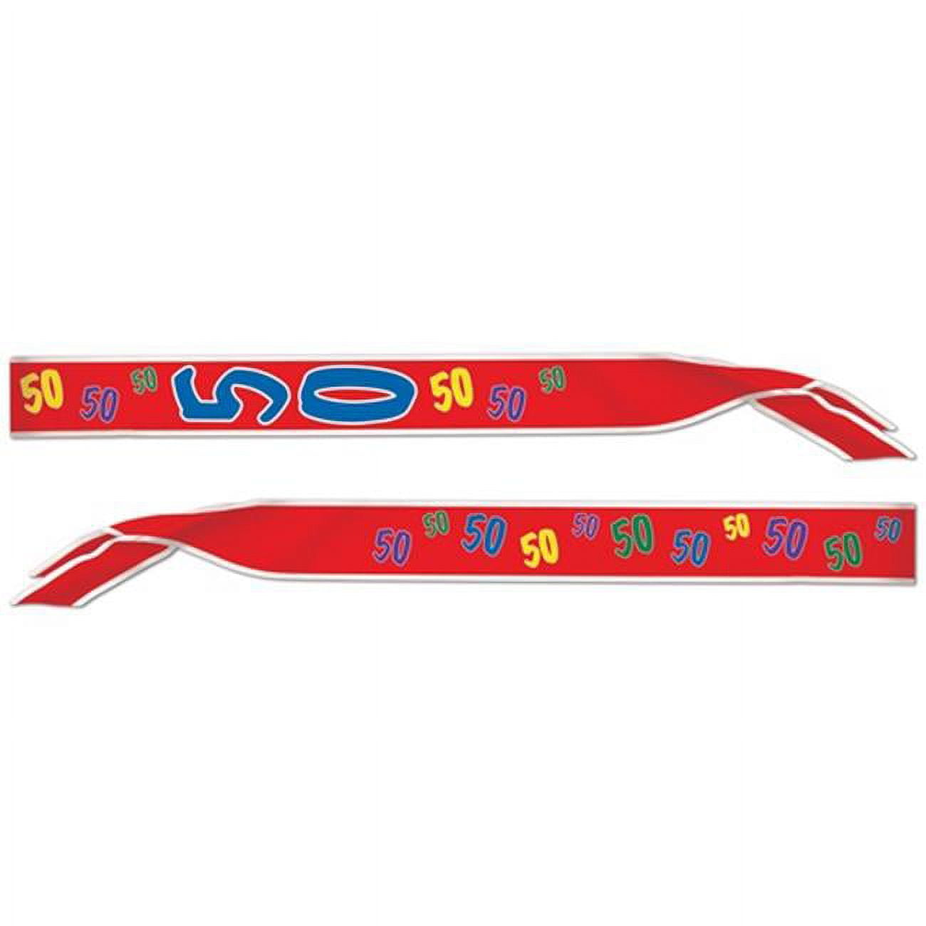 50 Satin Sash - Red - 33in. Long and 4in. Wide - Walmart.com