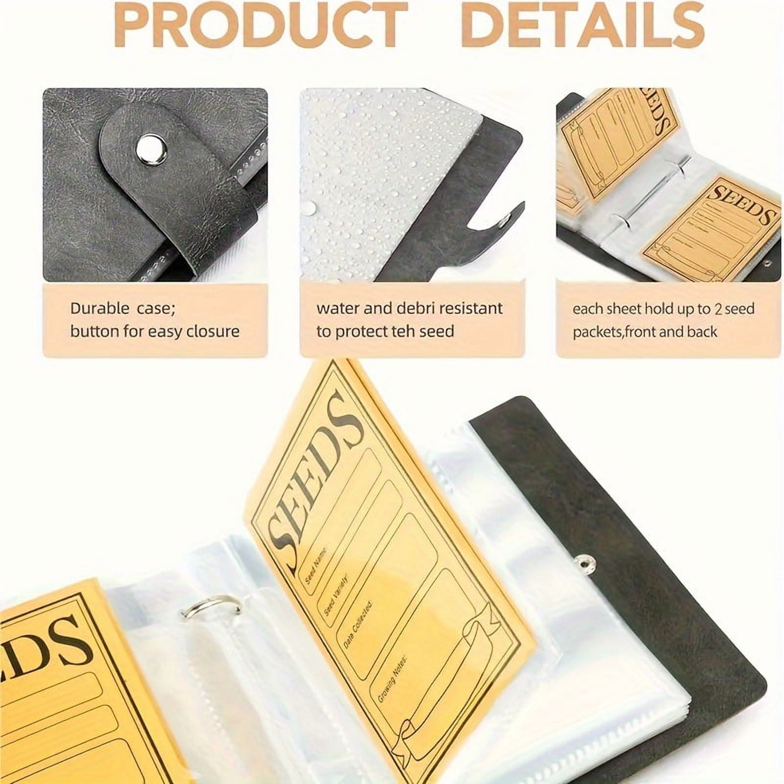 50 Seed Storage Envelopes/1 Seed Storage Book, Garden Seed Storage ...