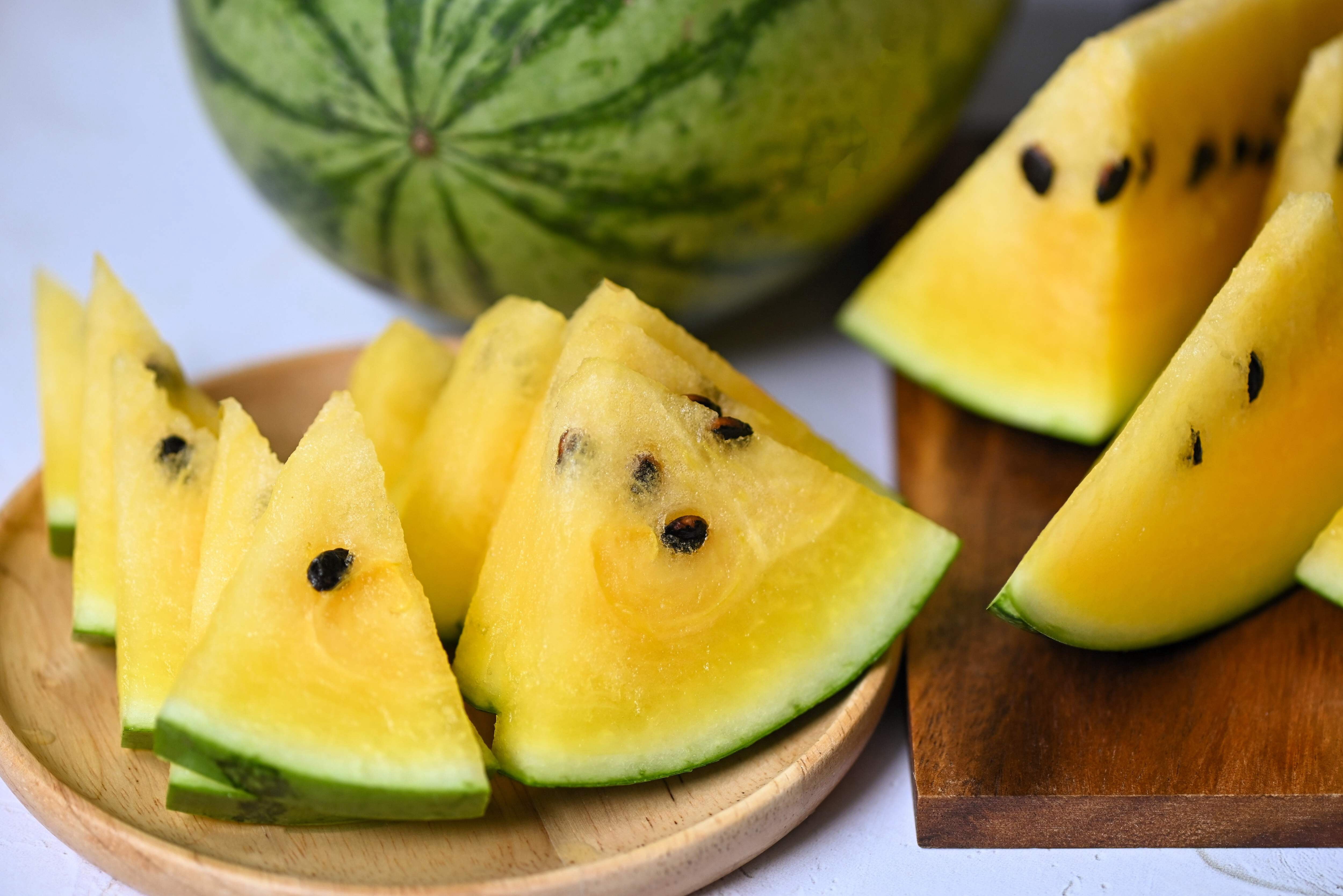 50 *Seeds Yellow Flesh YELLOW CRIMSON WATERMELON Melon Fruit Vine Seeds ...