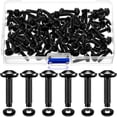 50 Set 10/32 Rack Screws with Nylon Washers Black Stainless Steel Rack ...