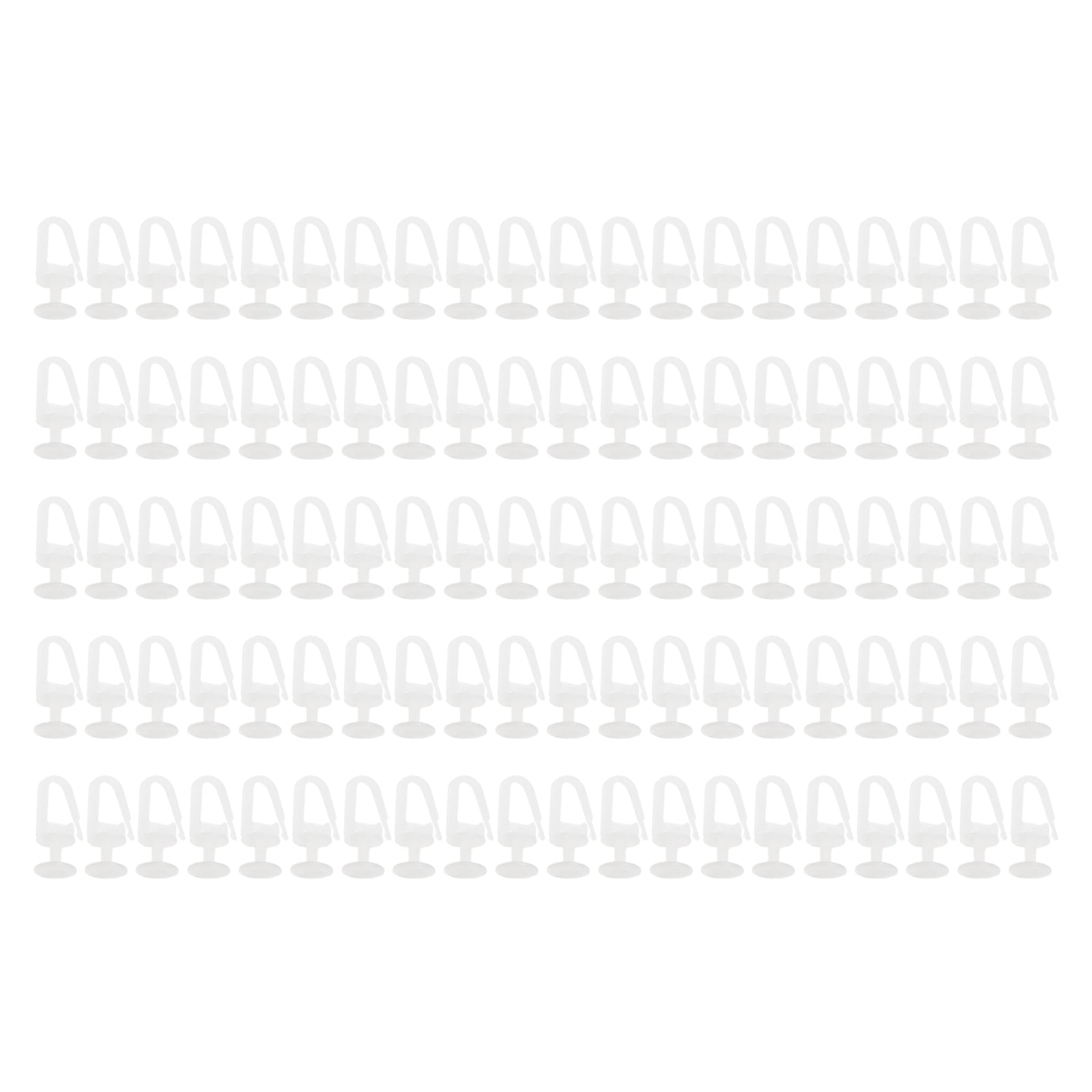 50 Set Curtain Accessories Pack Includes 50 Curtain Track Gliders ...