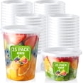 50 Set Deli Containers With Lids: [16oz 32oz] Combo Plastic Food ...