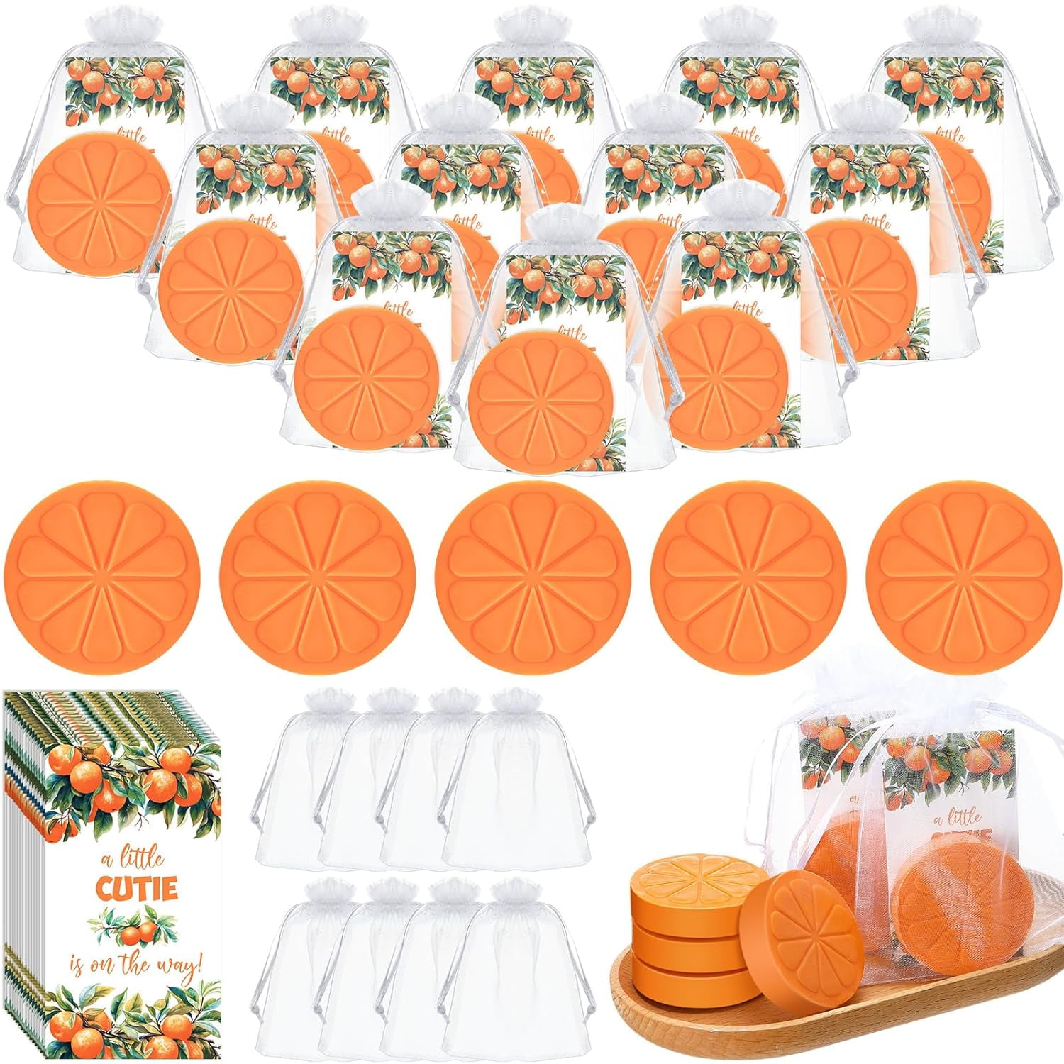 50 Set Little Cutie Baby Shower Soaps Favors 50 Orange Scented Soaps 50 ...