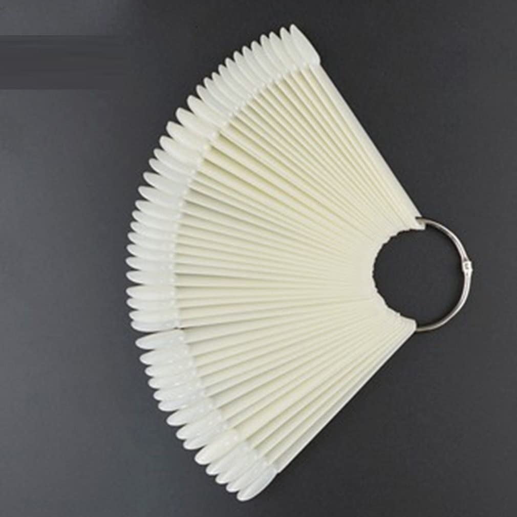 50 Set Nail Art Tips Display Practice Sticks Shaped Nail Polish ...