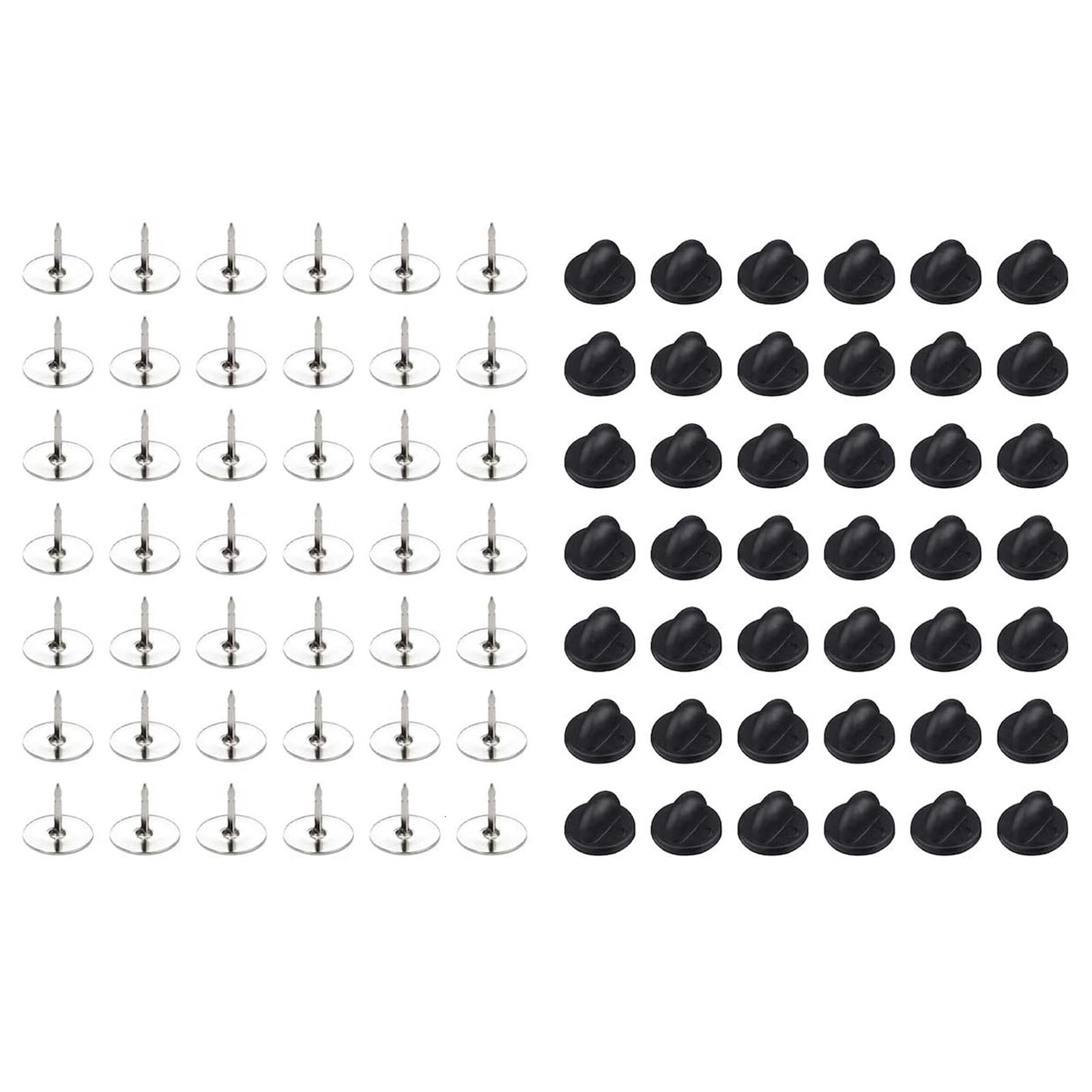 Giaone Set of 50 Fashion Tie Tacks Blank Pins with PVC Rubber Pin Backs ...
