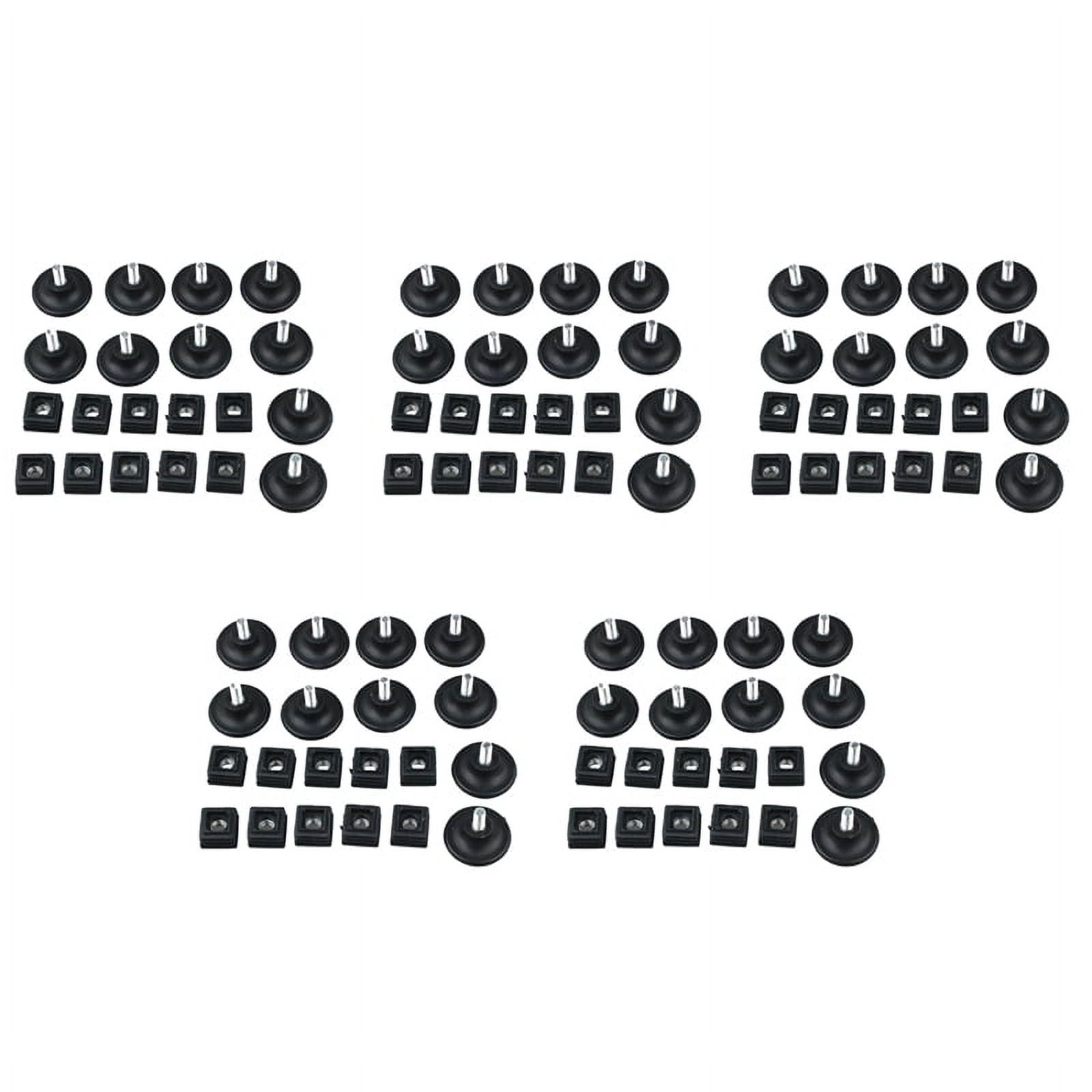 50 Sets 45mm Base Dia Adjustable Leveling Foot 25mmx25mm Square Tube ...