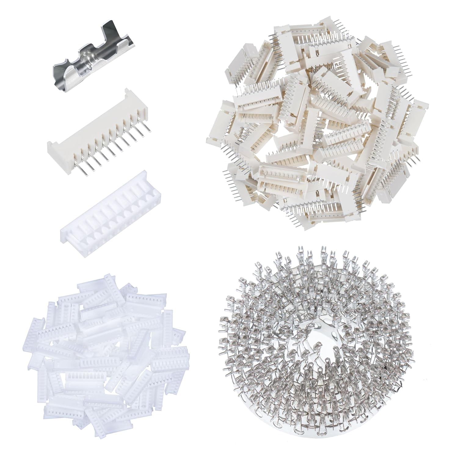 50 Sets/600 Pieces 1.25 mm Pitch 10-Pin Electronic Wire-to-Board ...