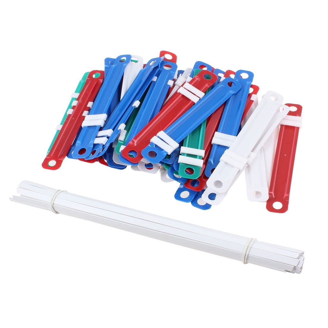 50 Sets Assorted Color Plastic Binding Document Paper Fasteners Clips ...