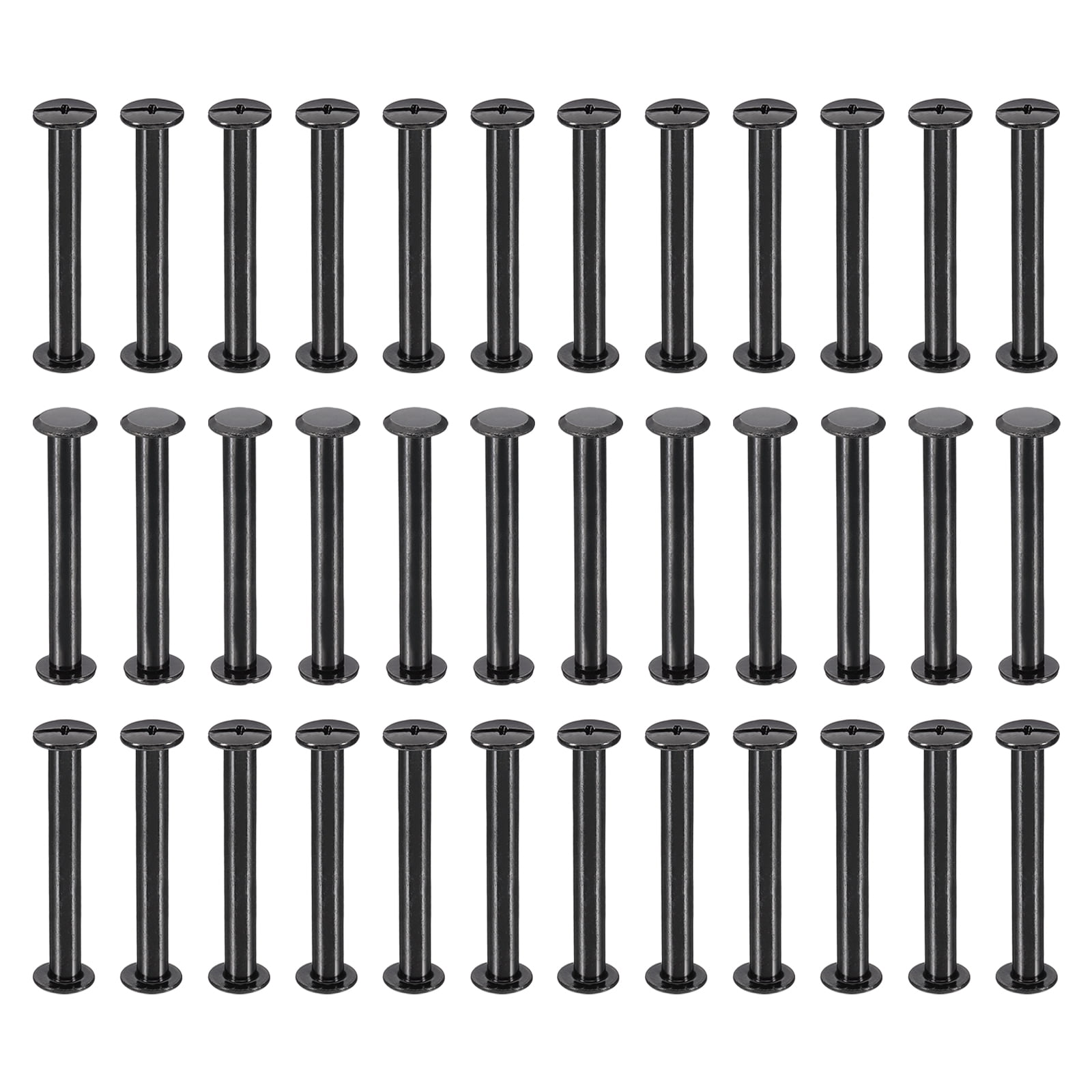 50 Sets Chicago Screws, 42mm L Galvanized Iron Chicago Screw Phillips ...