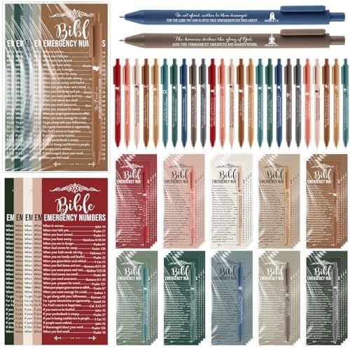 50 Sets Christmas Christian Gifts Bulk Christian Pens Bible Verse ...