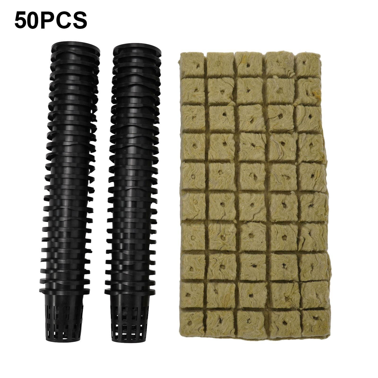 50 Sets Cubes With Net Pots For Hydroponics Aquaponics Growing Vertical ...