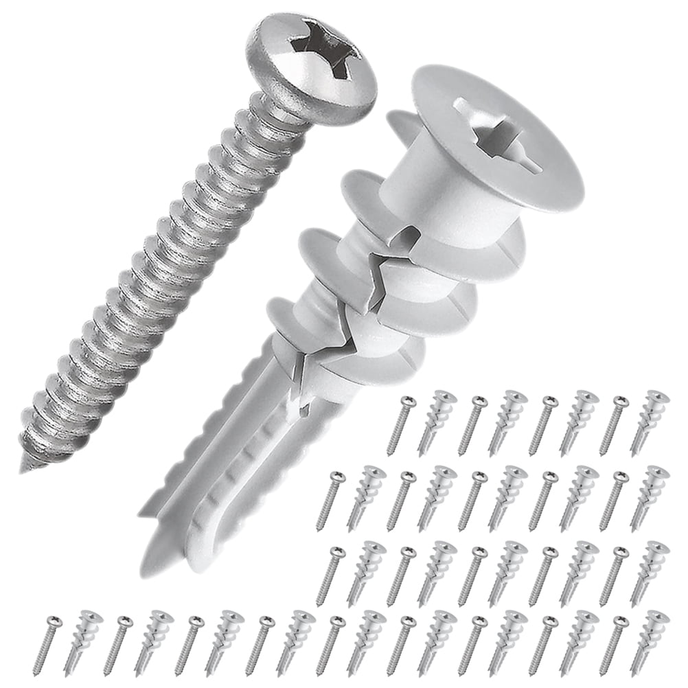 50 Sets Gypsum Board Expansion Tube Hollow Fixed Self-tapping Spiral ...