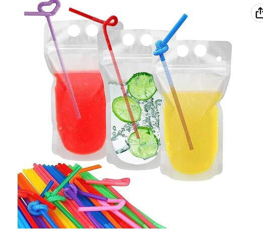 50 Sets Drink Pouches Drink Bag Drinking Bags Pouches Juice Pouch Drink ...