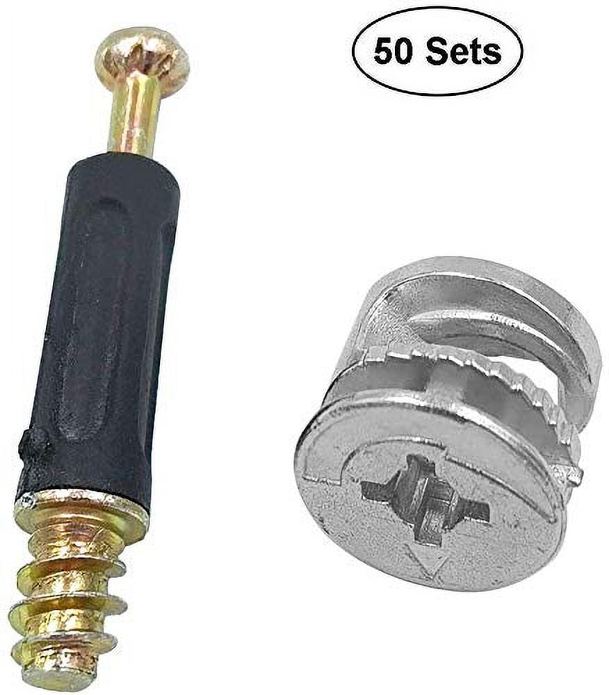 50 Sets Furniture Connecting Cam Lock Fittings with Dowel Cam Lock ...
