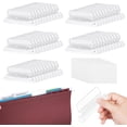 50 Sets Hanging File Folder Tabs and Inserts, 4-Inch Clear Plastic ...