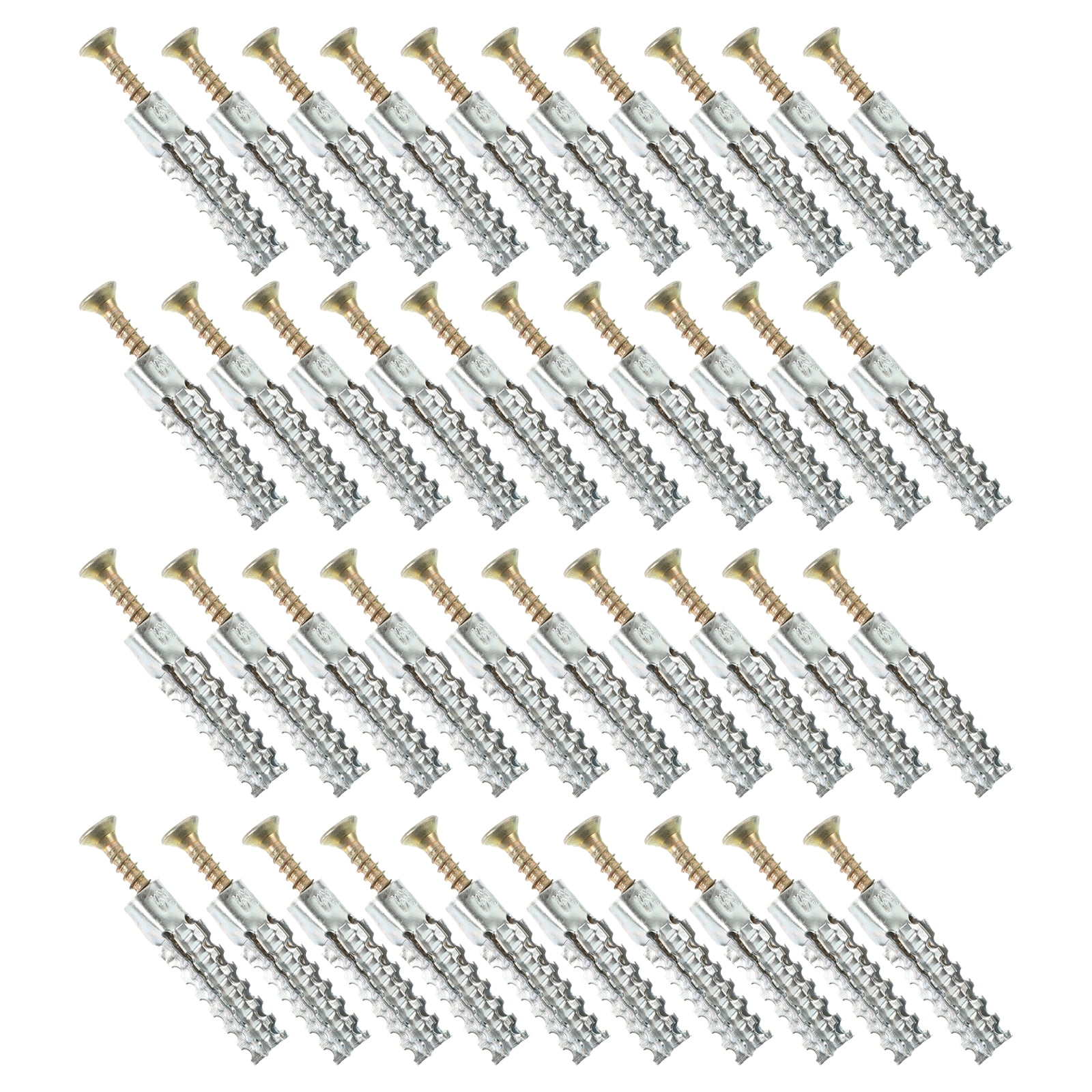 50 Sets Heavy Steel Wall Anchor Drywall Anchors for Hollow Duty Nut ...