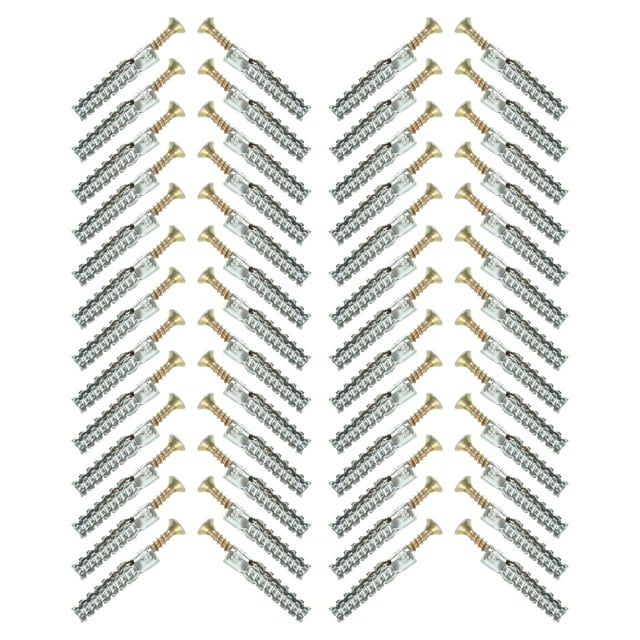 50 Sets Heavy Steel Wall Anchor Screw Fasteners Hollow Anchors for ...