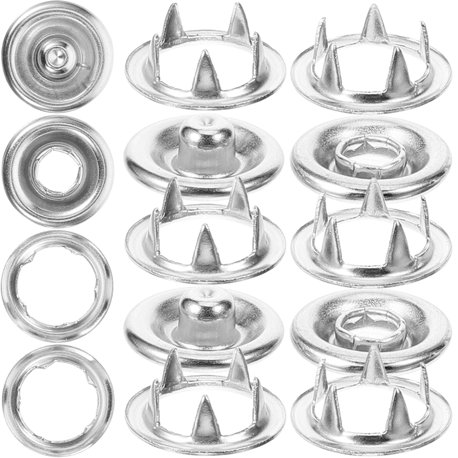 50 Sets Hidden Buckle Snap Fastener DIY Buttons Snaps for Fabric ...