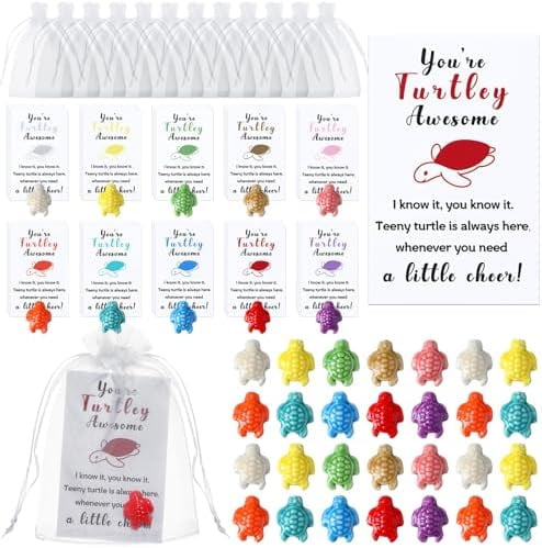 50 Sets Inspirational Gifts Bulk Thank You Gifts with 50 You're Turtley ...
