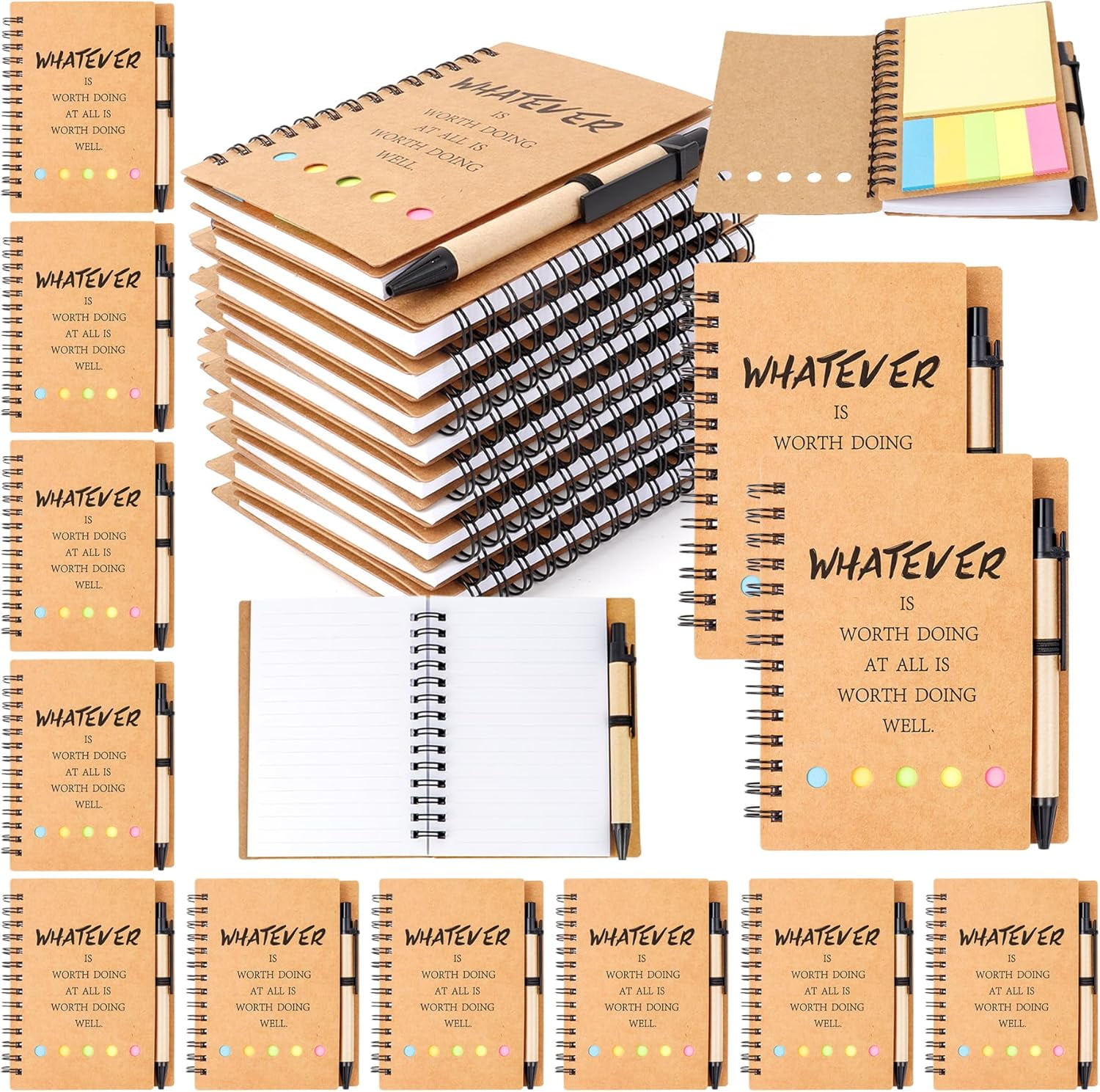 50 Sets Inspirational Spiral Notebook Employee Appreciation Gifts Bulk ...