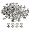 #6-32 Rivet Nuts, 50 Pack Zinc Plated Carbon Steel Knurled Flat Head ...