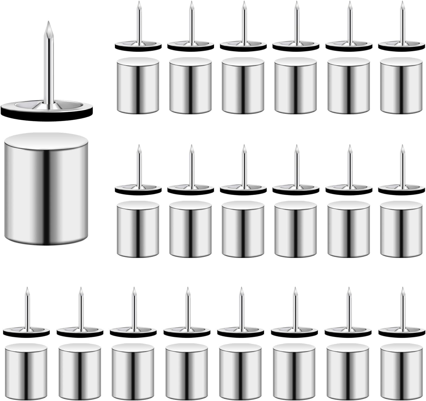 50 Sets Magnetic Pushpins, Magnet Thumbtack, Poster and Photo Hangers ...