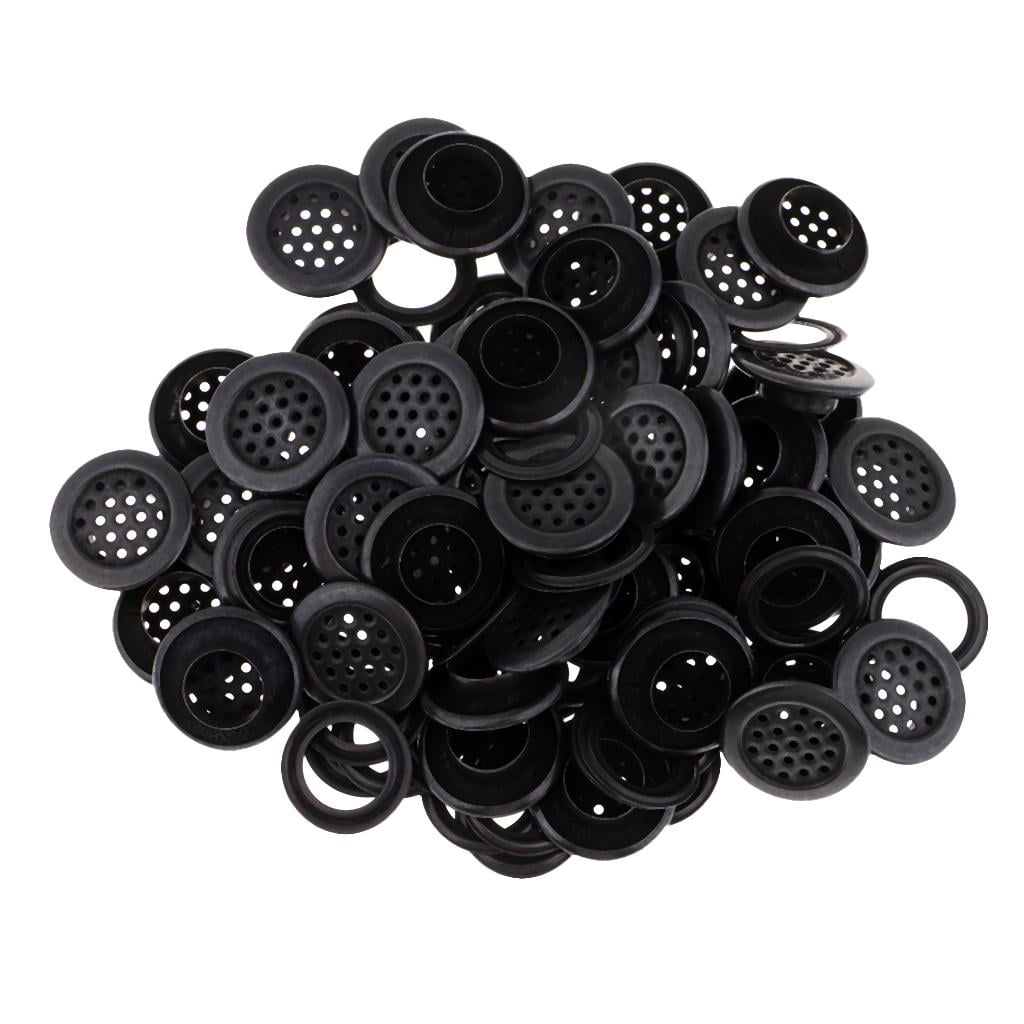 50 Sets Metal Grommets Eyelets With Washers Black For Leather, Shoes ...