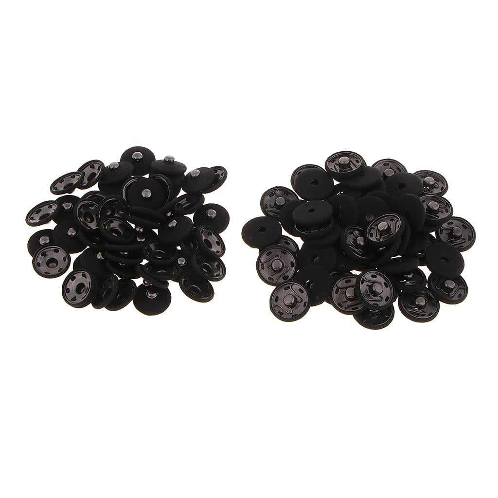 50 Sets Metal Snap Fastener Sew-on Snap Buttons for Clothing, , 2.1cm ...