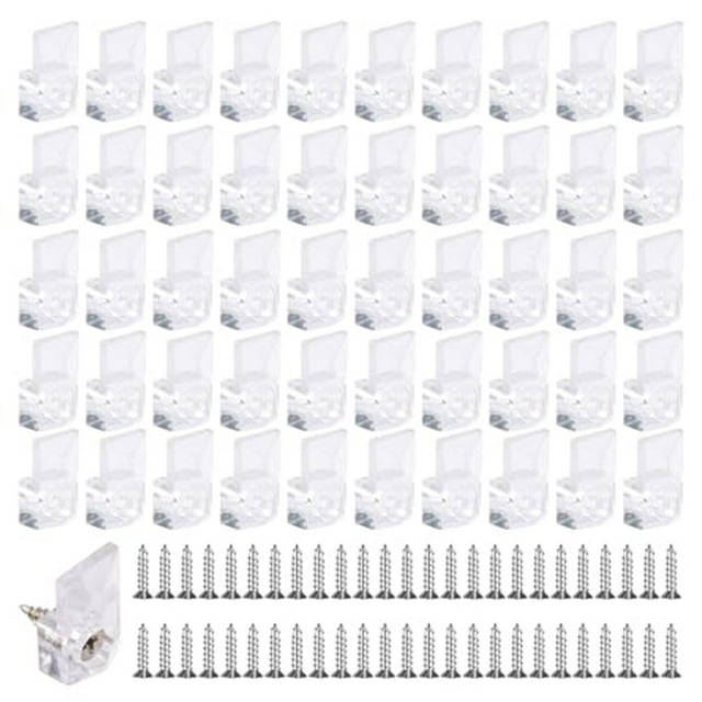 50 Sets Mirror Mounting Clip Kit Glass Mirror Frame Fixing Clips ...