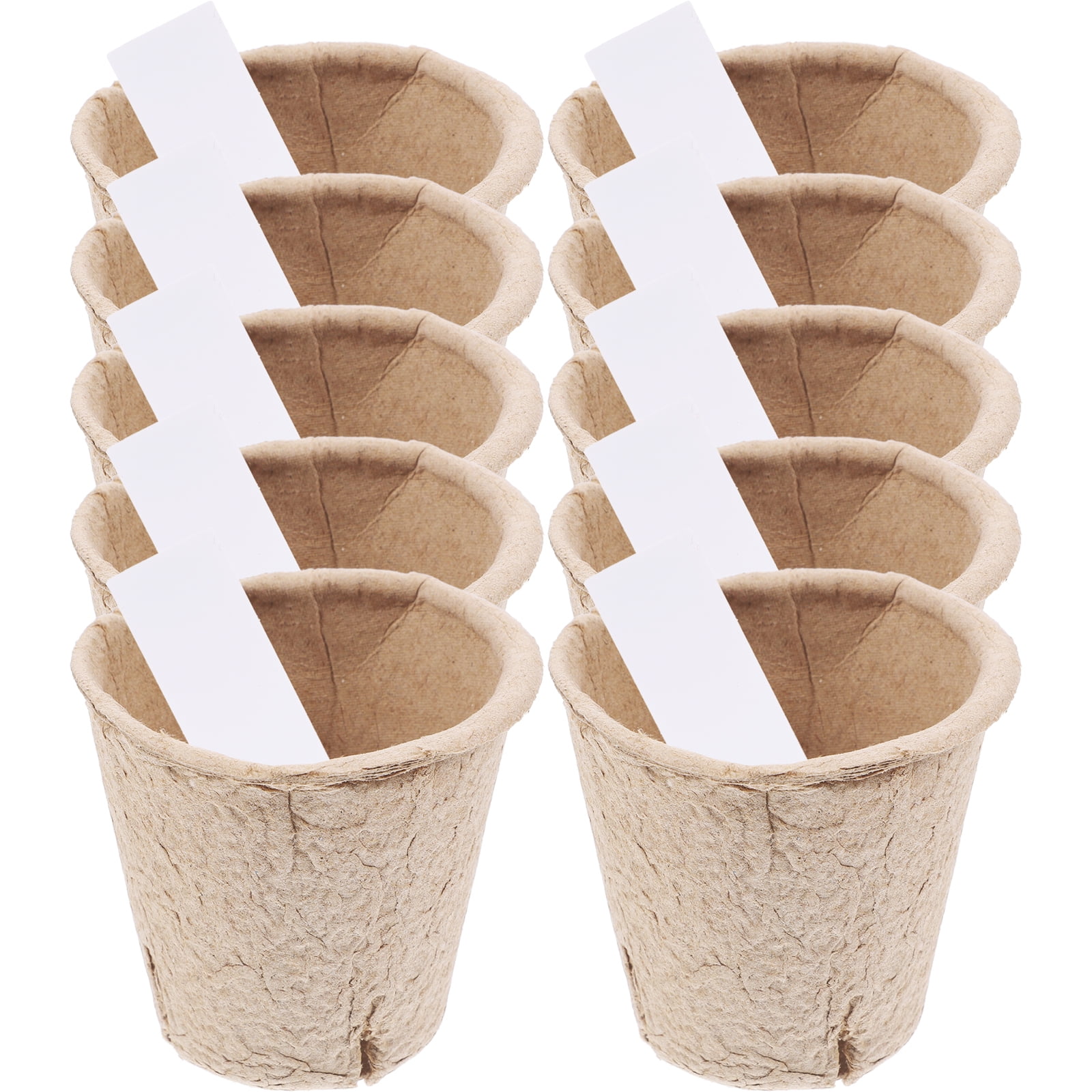 50 Sets Peat Pot Large Pots Paper Flower Plants Veggie Tray for Indoor ...