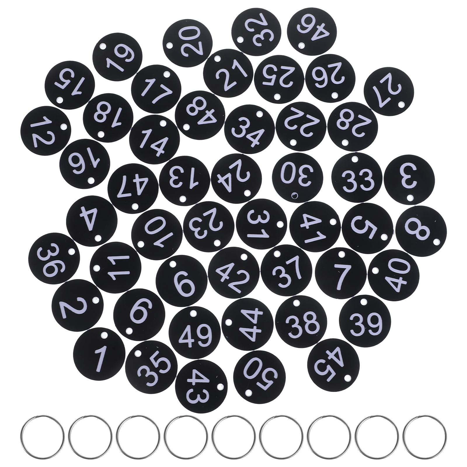 50 Sets Portable Round Number Tags Marking Number Tags Acrylic Round ...