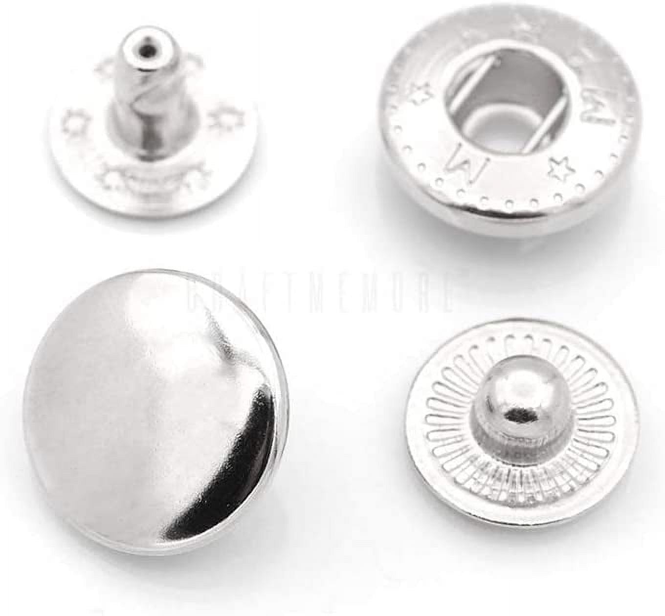 CRAFTME STUDIO 8 mm Silver Snap Buttons S-Spring Socket Popper ...