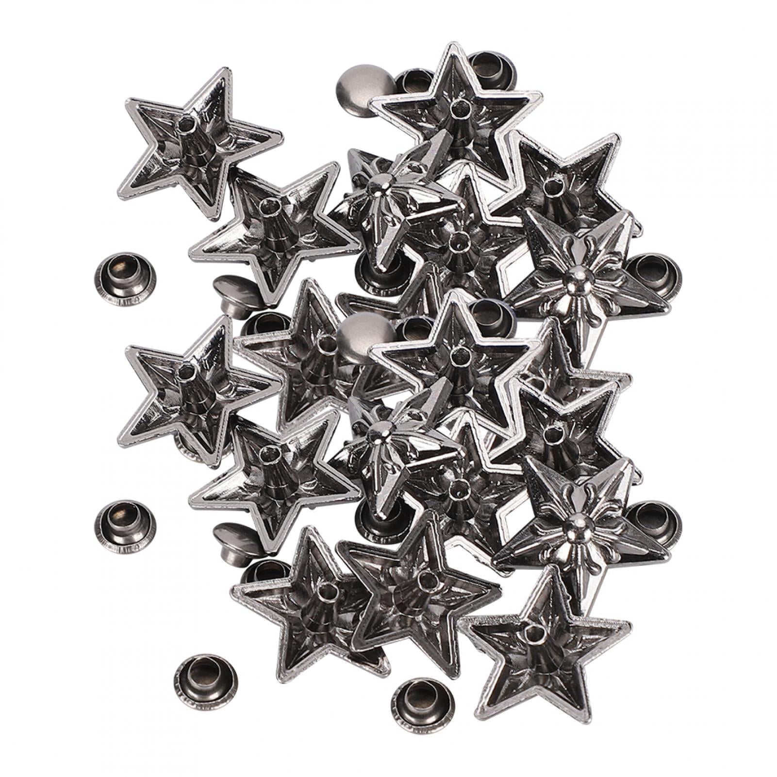 50 Sets Star Rivets Stud Screw Leathercraft Button 16mm DIY Accessories ...