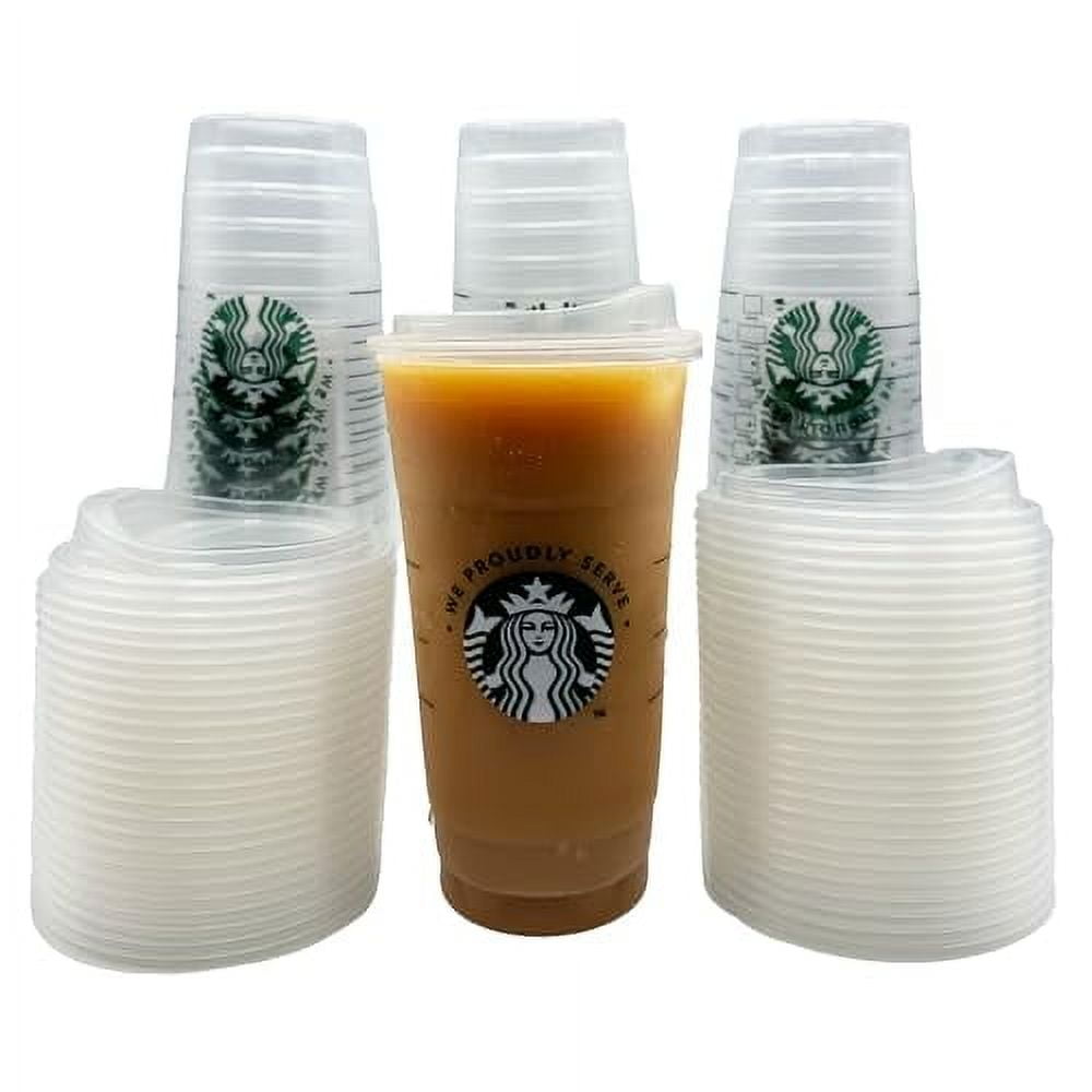 [50 Sets] Starbucks Disposable Coffee Cups with Lids (26oz Venti) - To ...